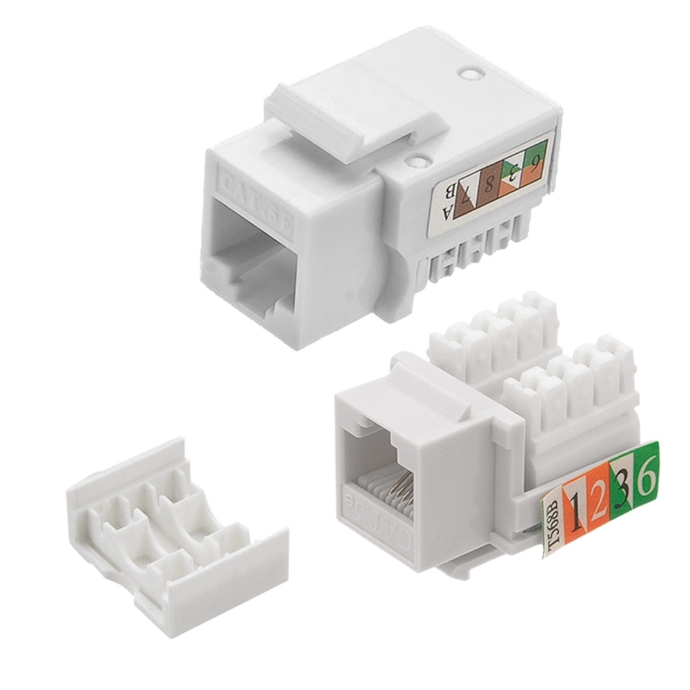 CONECTOR KEYSTONE RJ45 CAT5 BRANCO - TOZZ - AS COMPONENTES