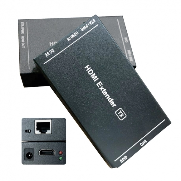 EXTENSOR HDMI 60 METROS X RJ45 CAT-E CAT6 - AS COMPONENTES