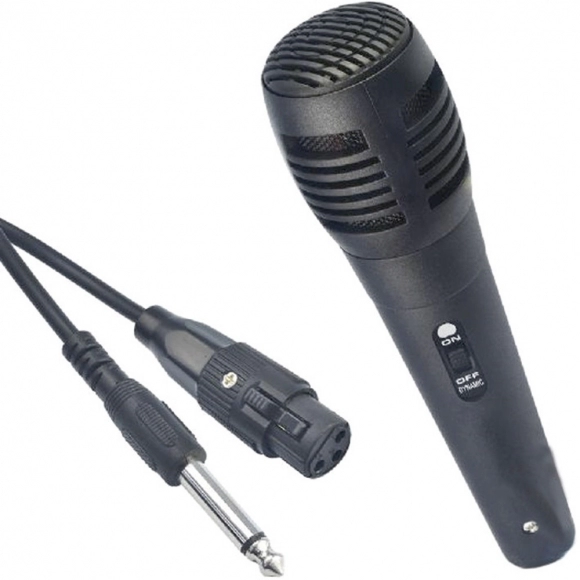 MICROFONE COM FIO DINÂMICO 2.5 METROS LE-905 - AS COMPONENTES