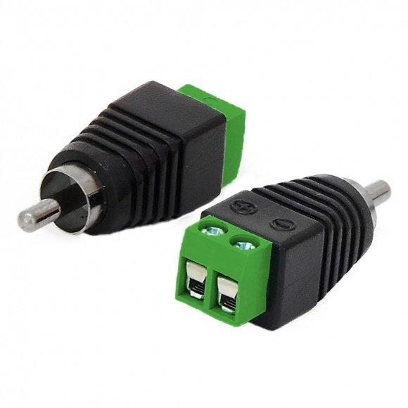 CONECTOR RCA MACHO COM BORNE - AS COMPONENTES