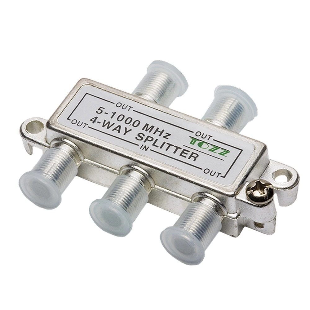 DIVISOR SPLITTER ANTENA 4 SAÍDAS BAIXA 5~1000MHz-TOZZ - AS COMPONENTES