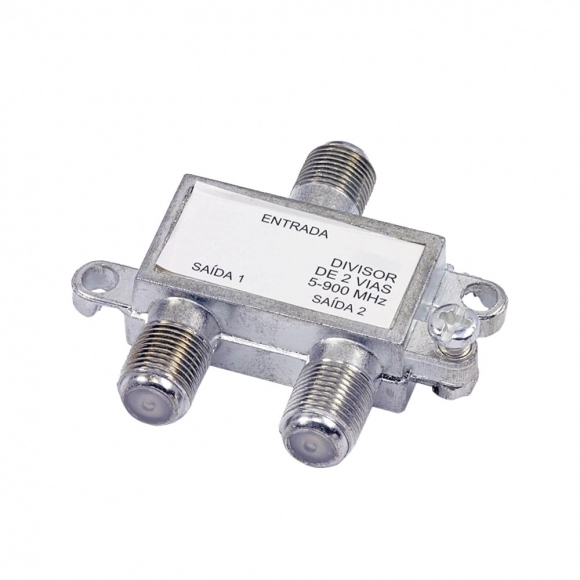 DIVISOR SPLITTER PARA ANTENA COM 2 SAÍDAS 50~900MHz - AS COMPONENTES
