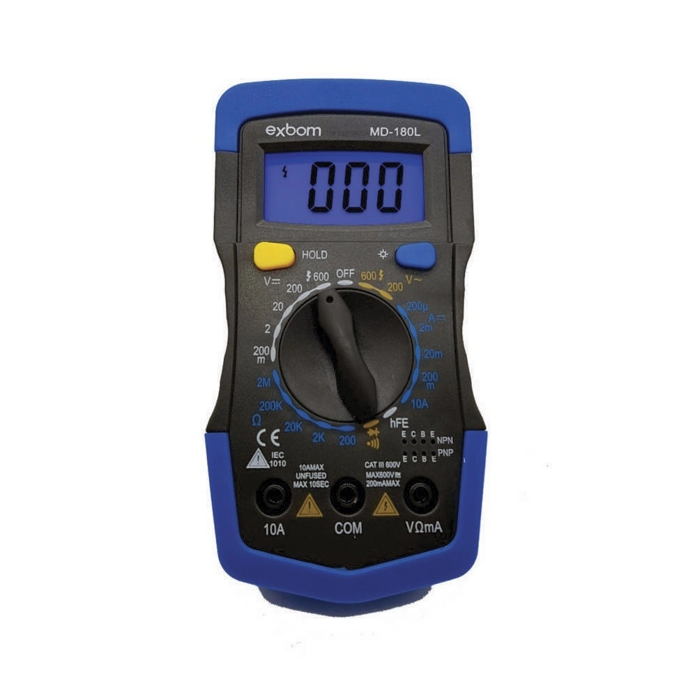 MULTÍMETRO DIGITAL PROFISSIONAL MD180L - AS COMPONENTES