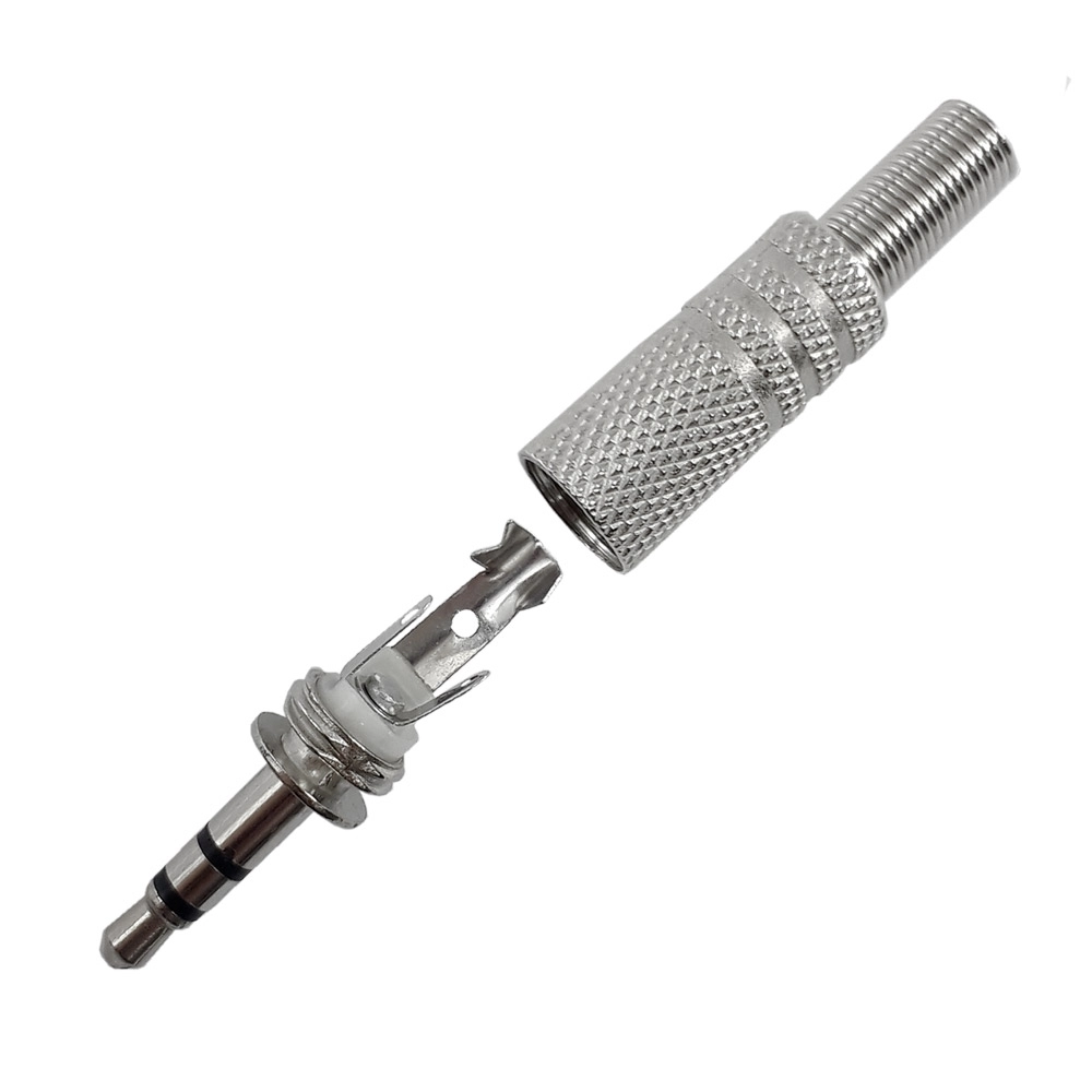 PLUG P2 ESTÉREO COM MOLA EM METAL - AS COMPONENTES
