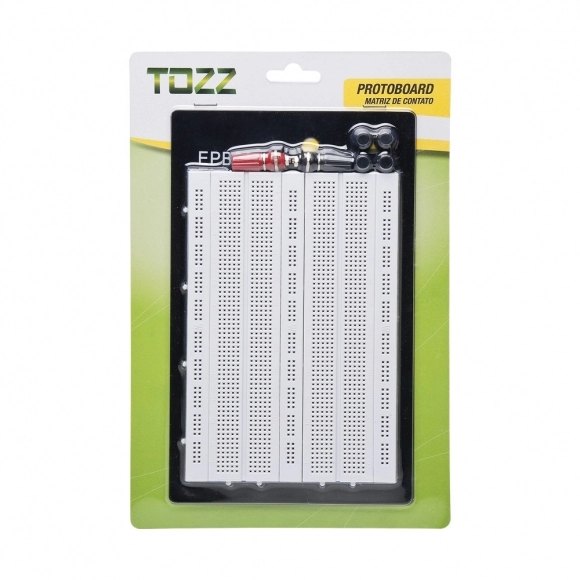 PROTOBOARD ARDUINO 1280 PINOS COM 3 BARRAS DE DIST. - AS COMPONENTES