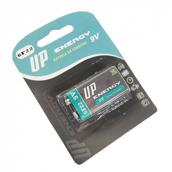 BAT 9V UP ENERGY ZINCO CARVAO/CARBONO (BLISTER)