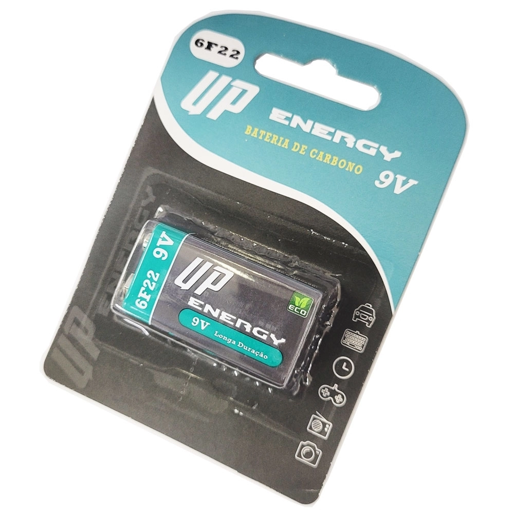BAT 9V UP ENERGY ZINCO CARVAO/CARBONO (BLISTER)
