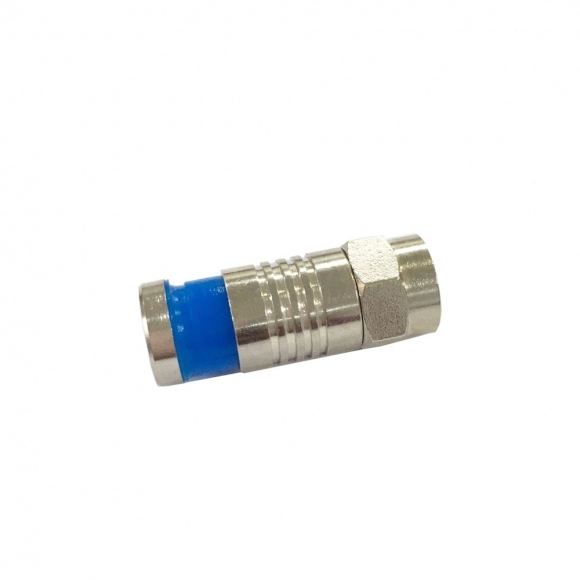 CONECTOR RG-59 COMPRESSAO AZUL - AS COMPONENTES