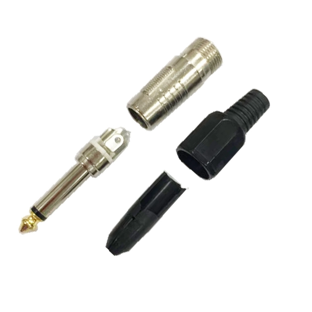 PLUG P10 MONO PROFISSIONAL METAL E PLÁSTICO PRETO - AS COMPONENTES