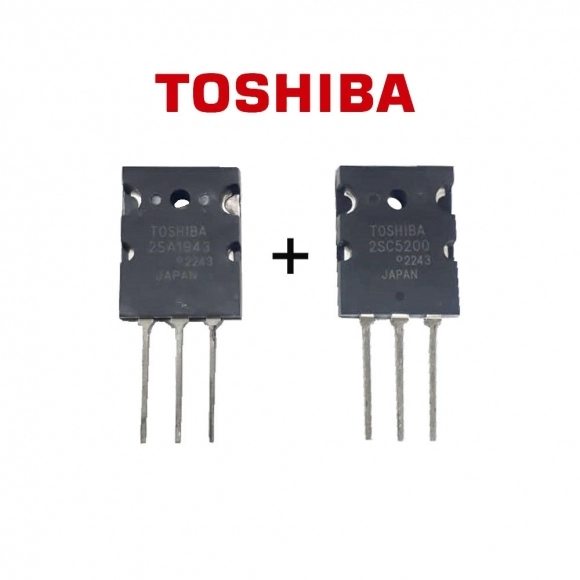 TRANSISTOR TOSHIBA 2SA1943 + 2SC5200 - AS COMPONENTES